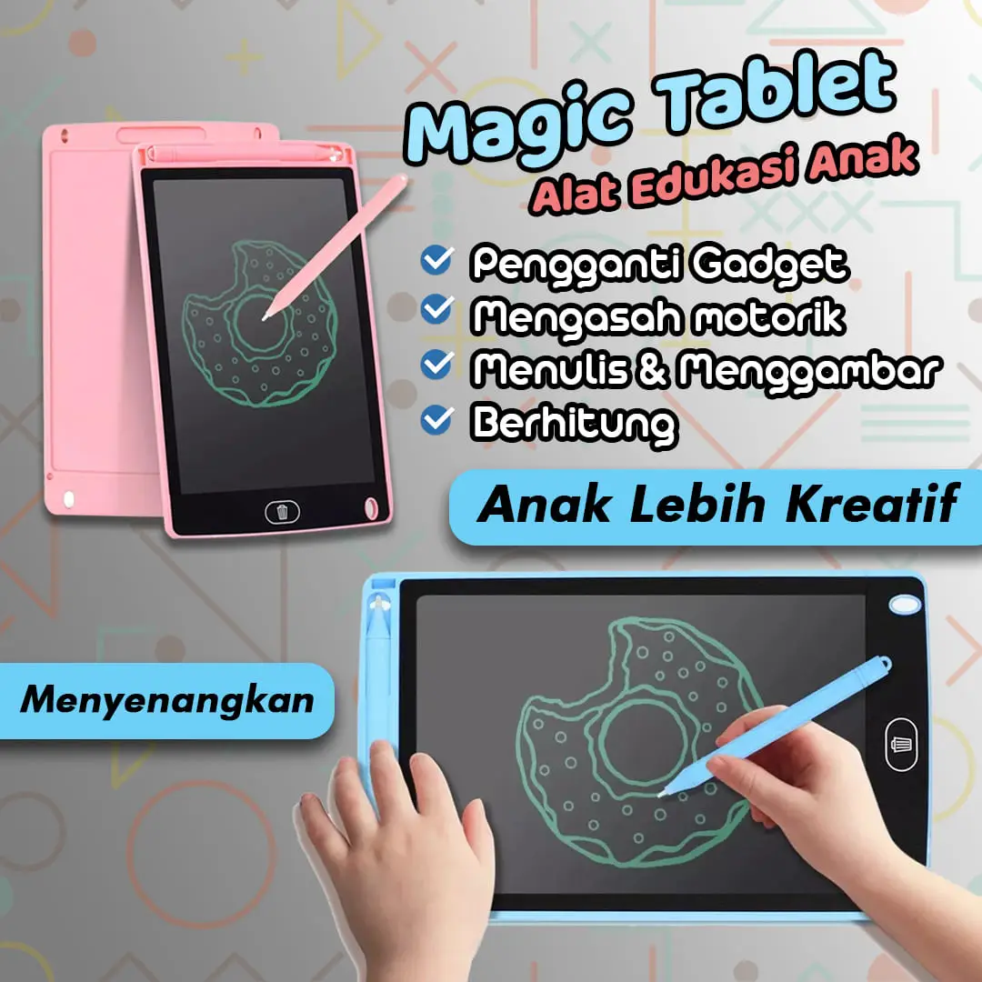 Magic tablet media alat menggambar dan menulis anak – Toko Mesir COD